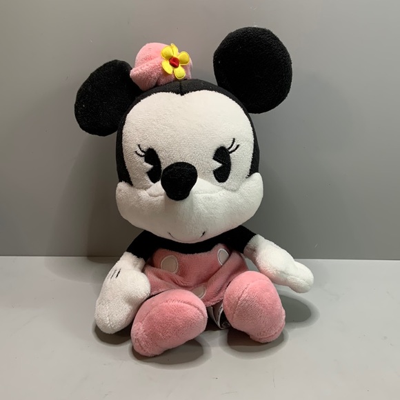 Disney | Toys | Disney Parks Sitting Pink Baby Minnie Mouse Plush In ...
